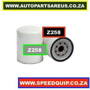 OIL FILTER Z258:ISUZU KB SERIES KB300TDi ISUZU 4JB1 ENGINE 2002-2004 ...